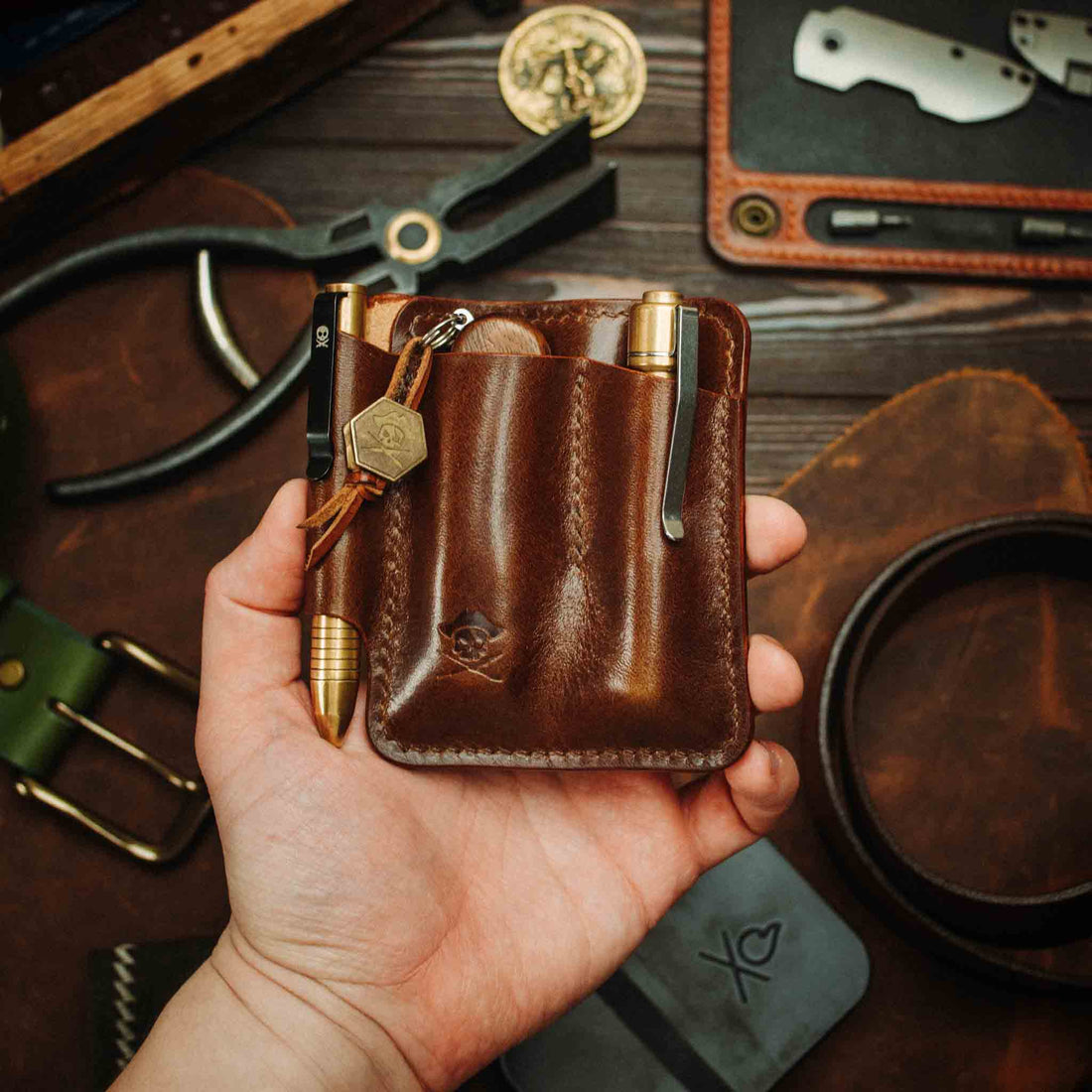First Mate v2 - Leather EDC Organizer with Belt Attachment - Pirate Goods