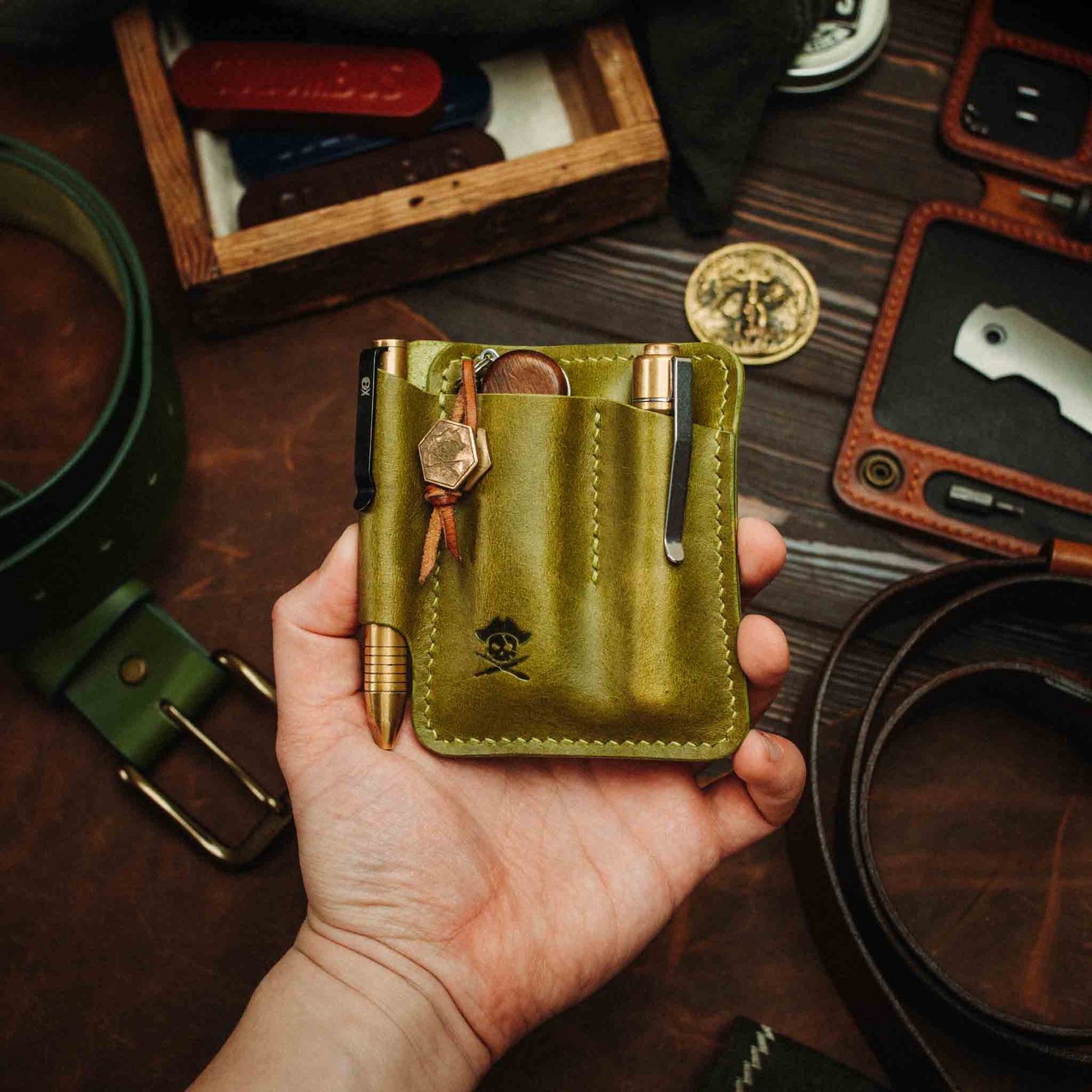 First Mate v2 - Leather EDC Organizer with Belt Attachment - Pirate Goods